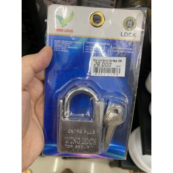 Jual GEMBOK WING LOCK 40MM | Shopee Indonesia