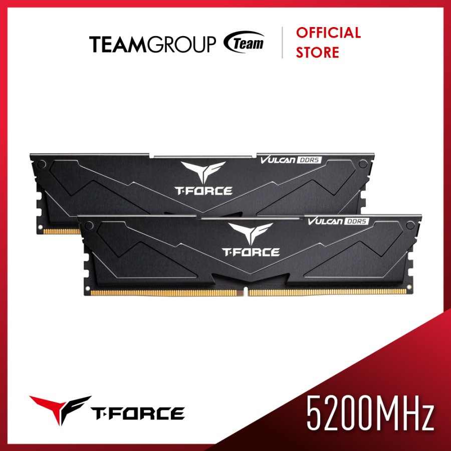 Jual Teamgroup Memory Vulcan Tforce 2x16GB PC 5200Mhz DDR5 - Black ...