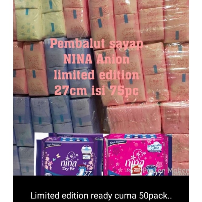 Jual Pembalut Wanita in3 herbal || Nina || Random 23cm 24cm 28cm 33cm ...