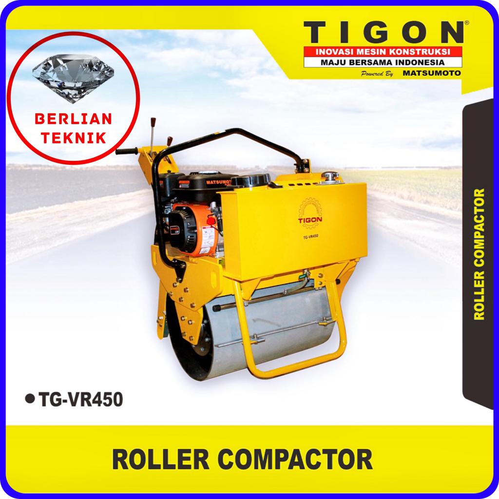 Jual Roller Compactor TIGON TG-VR 450 + Mesin Bensin 7 HP (Single ...