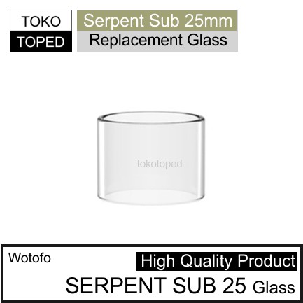Jual Wotofo SERPENT SUB 25 Replacement Glass | 25mm kaca tube tabung ...