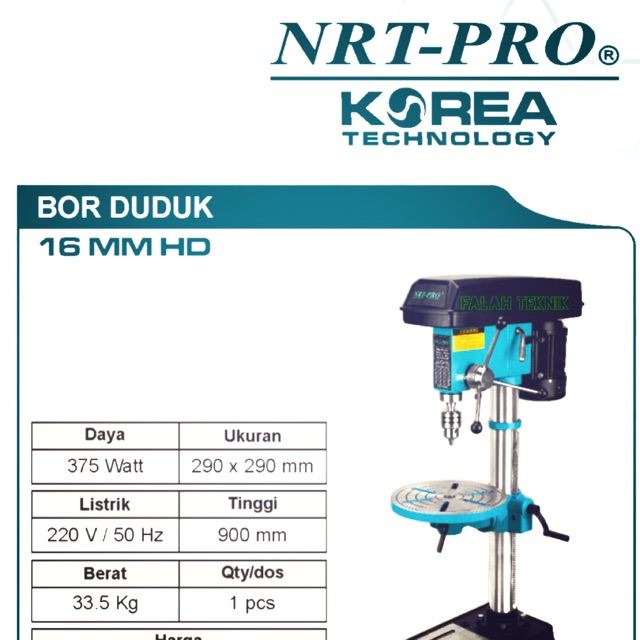 Jual Mesin Bor Duduk 16mm NRT PRO Bench Drill TECHNOLOGY KOREA | Shopee ...