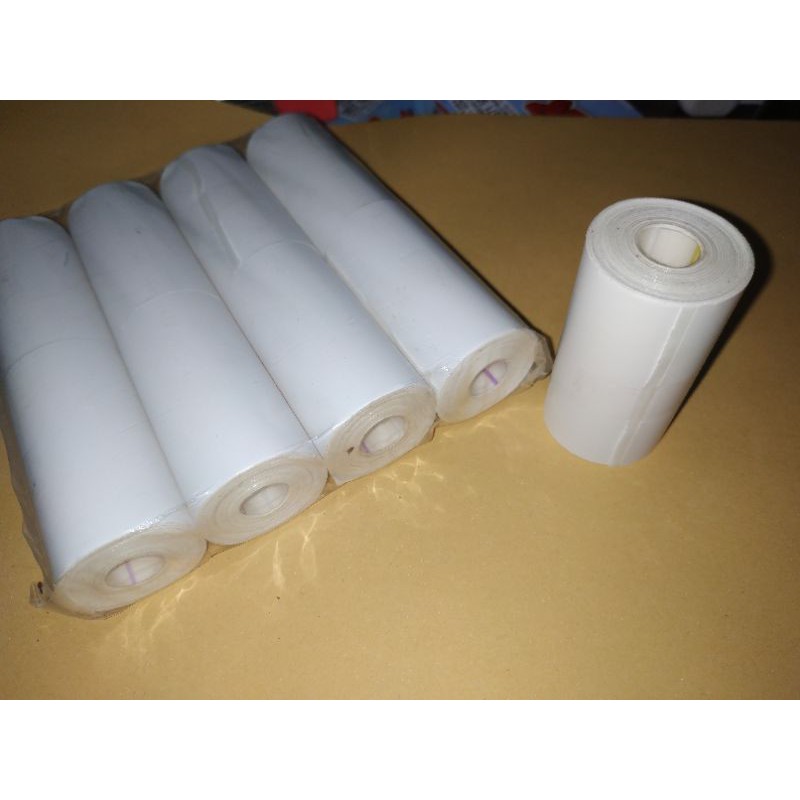 Jual kertas stiker label thermal 57x30mm panjang 4,5m utk printer 58mm ...