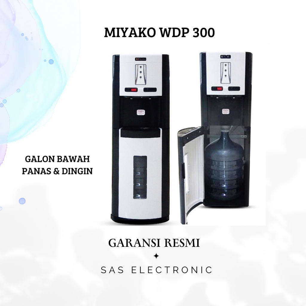 Jual MIYAKO WDP-300 DISPENSER AIR GALON BAWAH 2 KRAN PANAS NORMAL ...