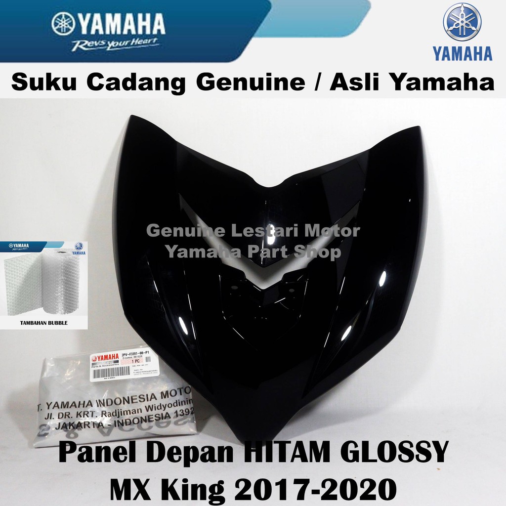 Jual Cover Tameng Panel Depan Hitam Glossy Mxking Mx King Asli Yamaha ...