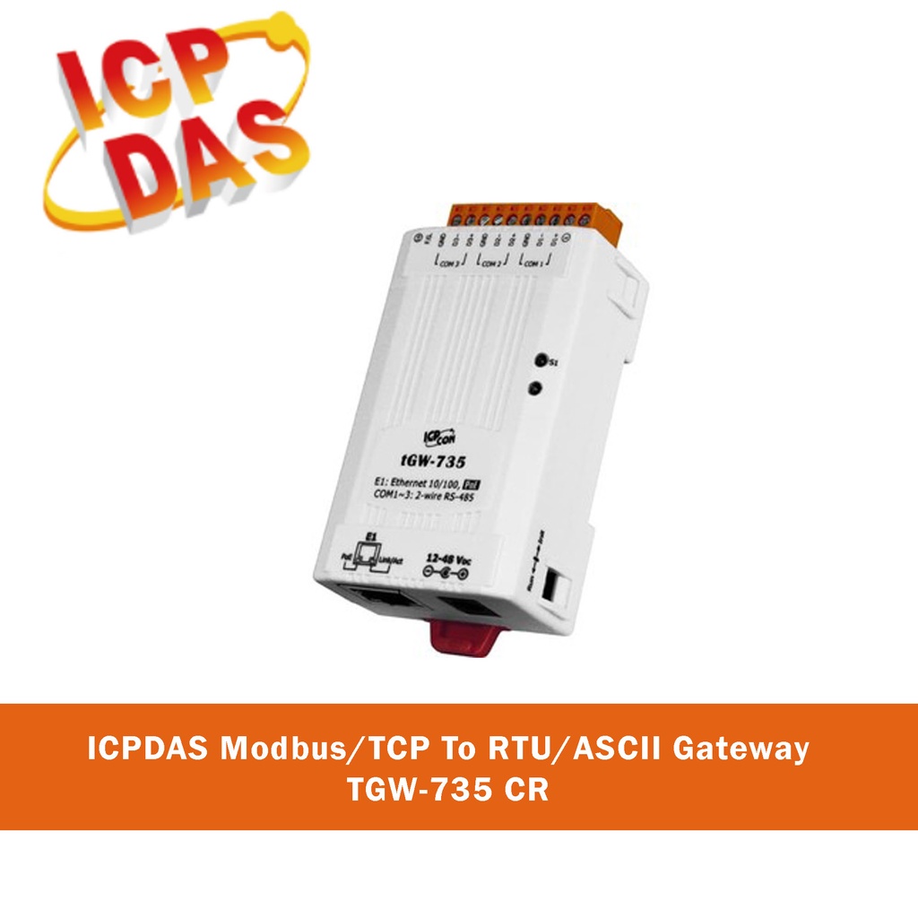 Jual ICPDAS Modbus/TCP To RTU/ASCII Gateway TGW-735 CR | Shopee Indonesia