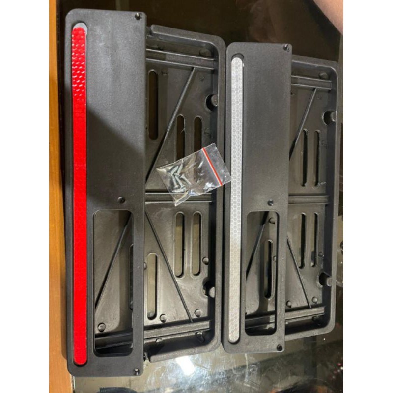 Jual plat nomor motor ori honda list merah/putih tempat plat nomor ...