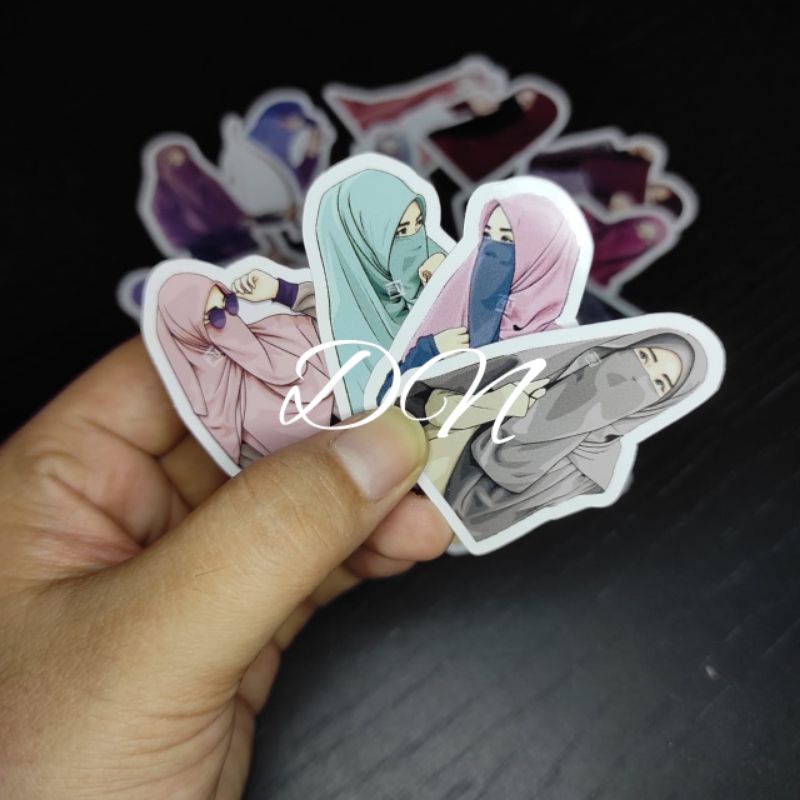 Jual Stiker kertas karakter hijab muslimah 18pcs sticker accesoris ...