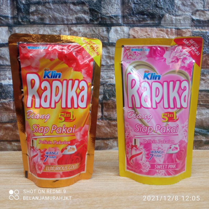Jual Rapika Pelicin dan Pewangi Setrika Pakaian 250ml - 400ml | Shopee ...
