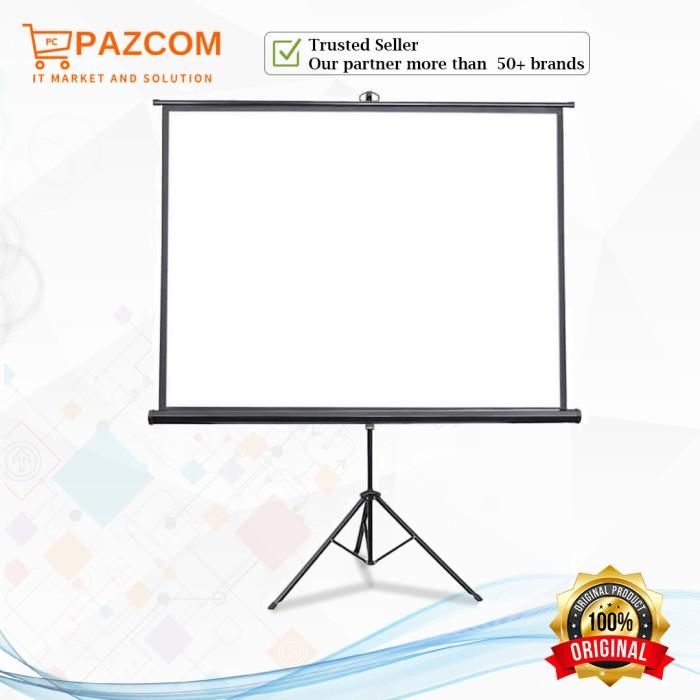 Jual Proyektor / Layar Proyektor Dengan Tripod Screen Projektor 70 Inch ...