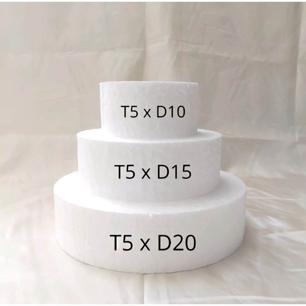 Jual Dummy Gabus Cake/Kue Bulat Tinggi 5 cm ( Diameter 10, 15, 20 ...