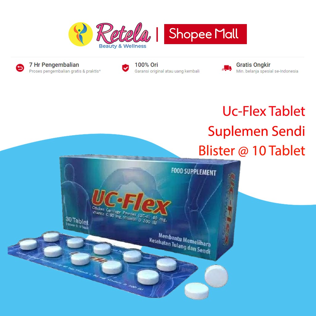 Jual Uc-Flex Tablet Suplemen Sendi - Blister @ 10 Tablet | Shopee Indonesia