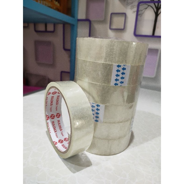 Jual Isolasi solatip bening 50 yard isolasi 1 inch isolasi 1/2inch ...