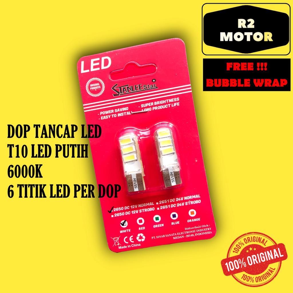 Jual BOHLAM LAMPU DOP COLOK TANCAP T10 T13 12V LED WHITE PUTIH 6000K KOTA SENJA SPEEDOMETER ...