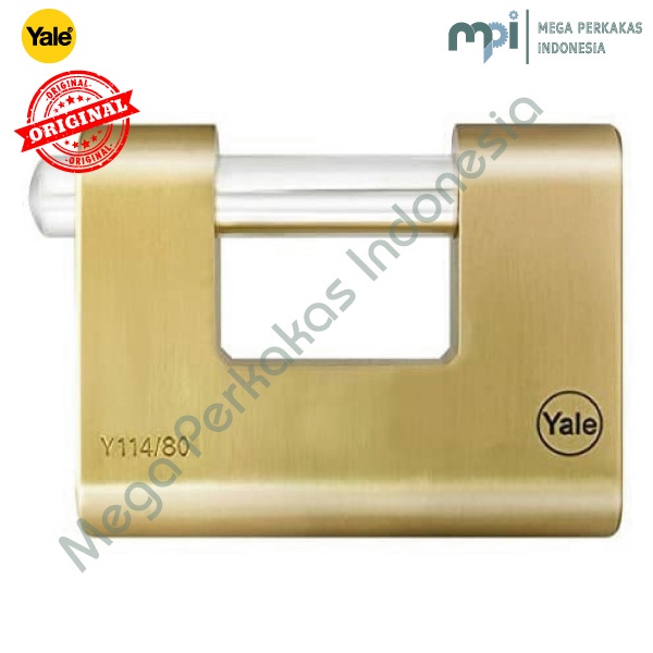 Jual Gembok Y114 80 118 Yale Rectangular Brass Padlocks 80 mm | Shopee ...
