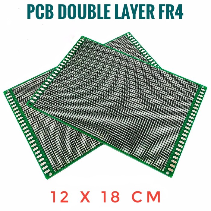 Jual PCB lubang Double Layer Trough Hole 12x18 cm FR4 High Quality ...