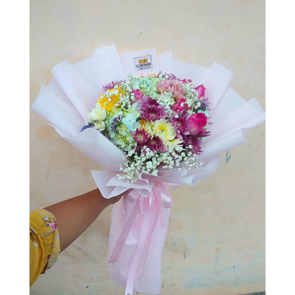Jual flower medan buket bunga hidup / buket wisuda / buket termurah se ...