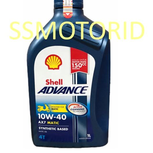 Jual Berkualitas Oli Shell Advance AX7 Matic Scooter SAE 10W-40 1 Liter ORIGINAL 100% - Oli ...