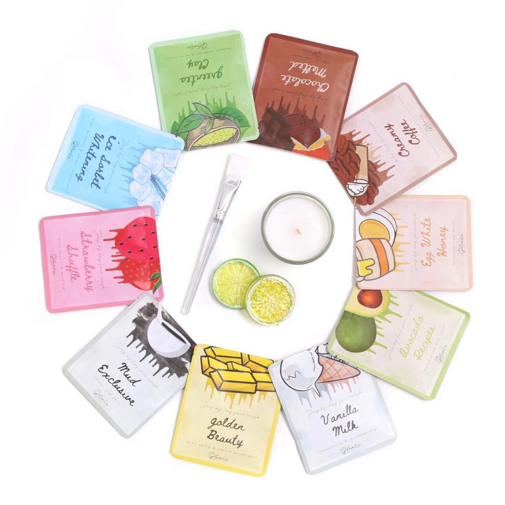 Jual [BPOM] Masker Wajah 20 Gram - Masker Bubuk Lea Gloria 10 Varian - Organik & Non Organik ...