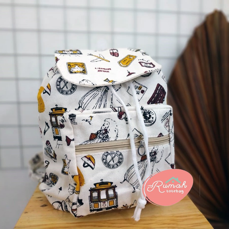 Jual RANSEL SERUT FASHION //tas kanvas - tas ransel wanita - tas wanita ...