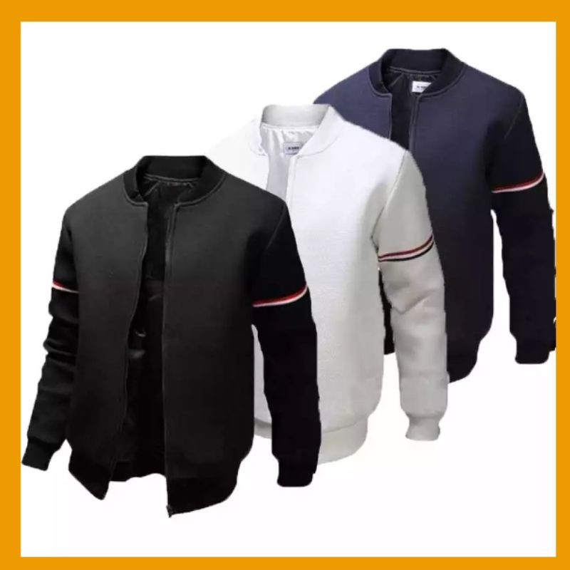 Jual jaket pria musim dingin/jaket bisbol kerah berdiri/jaket motor ...