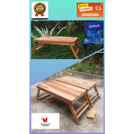 Jual Meja Belajar Lipat Kayu Jati / Meja Camping / Meja laptop/ Meja ...