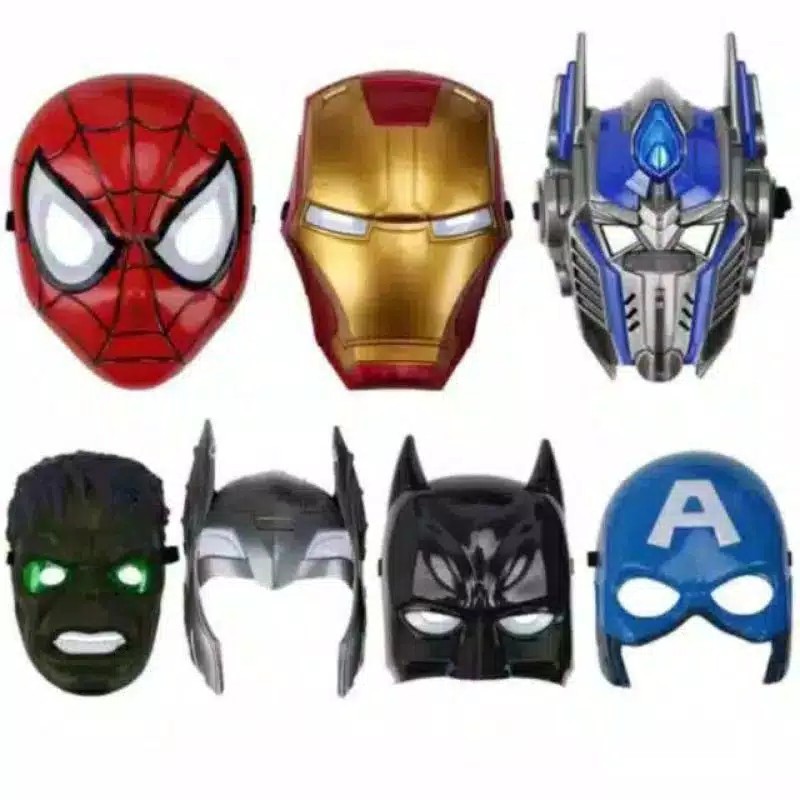 Jual Topeng Super Hero Anak Iroman Captain America Spiderman Hulk ...
