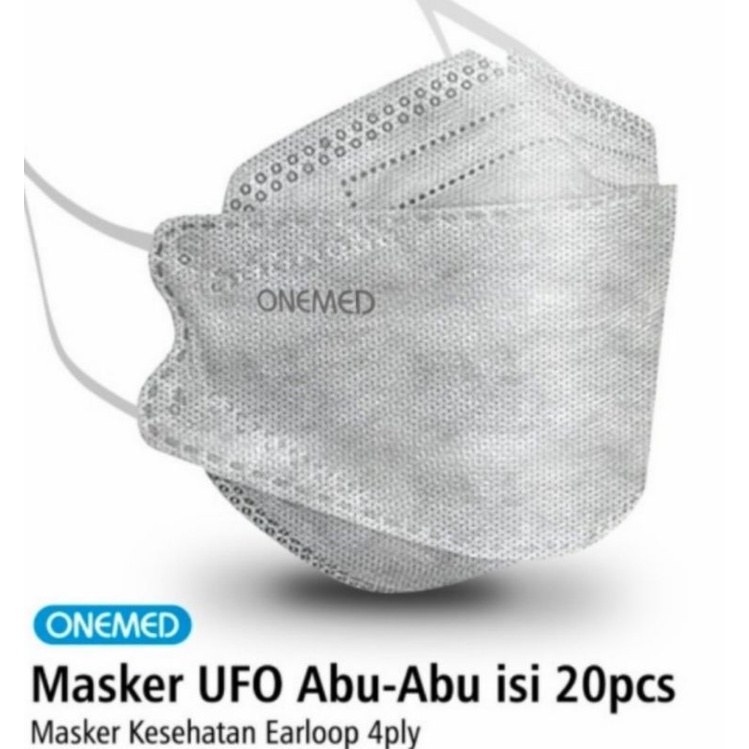 Jual masker ufo onemed abu-abu / masker medis onemed kf94 abu abu ...