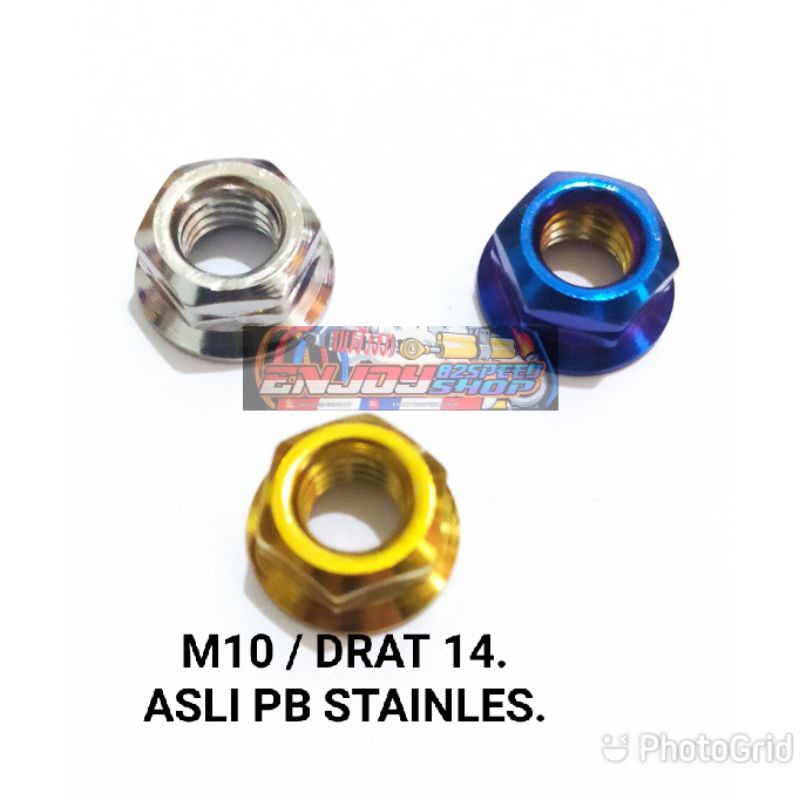 Jual Mur Baut Pb Probolt M10 Drat 14 Stainles stel (harga satuan) | Shopee Indonesia