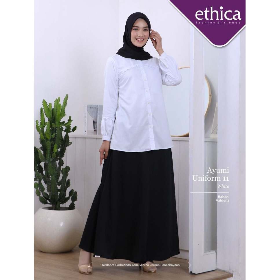 Jual Ethica Gamis Setelan ASN Ayumi Uniform 11 White | Shopee Indonesia