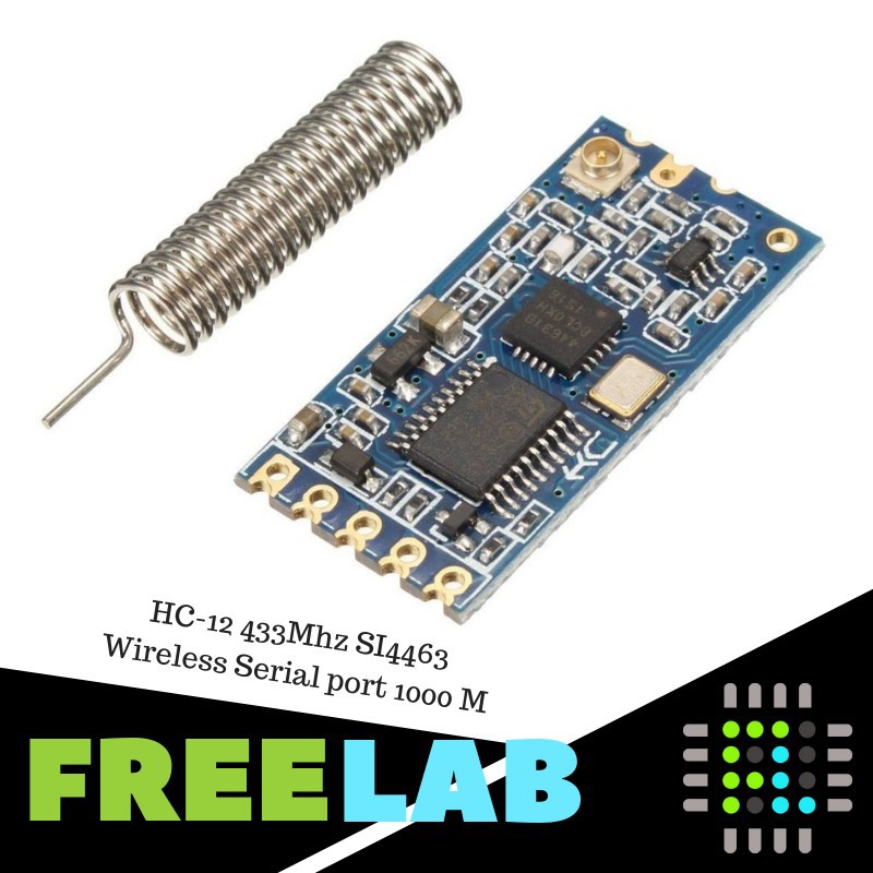 Jual HC12 HC-12 433Mhz SI4463 Wireless Serial port 1000 M for Arduino ...