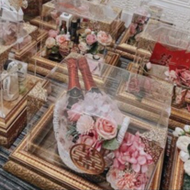 Jual 1 set Frame double list isi 4 kotak hantaran seserahan | Shopee ...