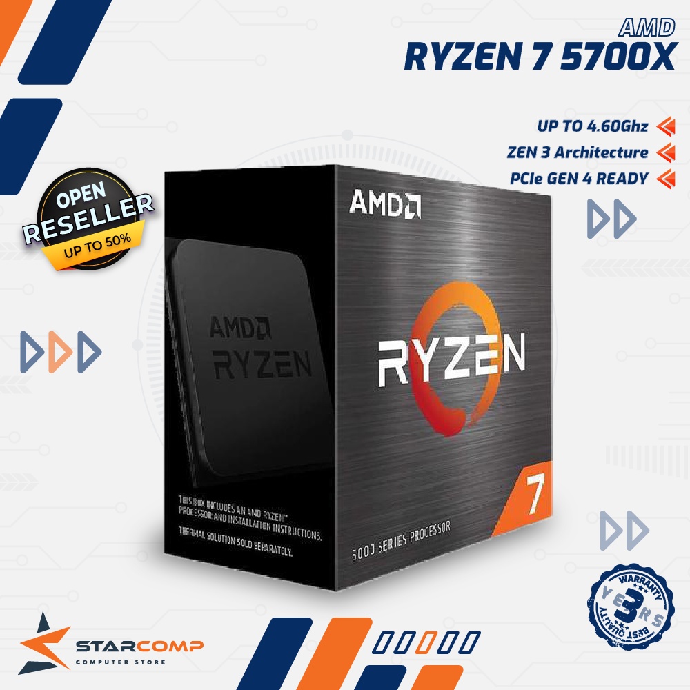 Jual AMD Ryzen 7 5700X BOX 8 Core 16 Threads AM4 Processor 5700 X ...