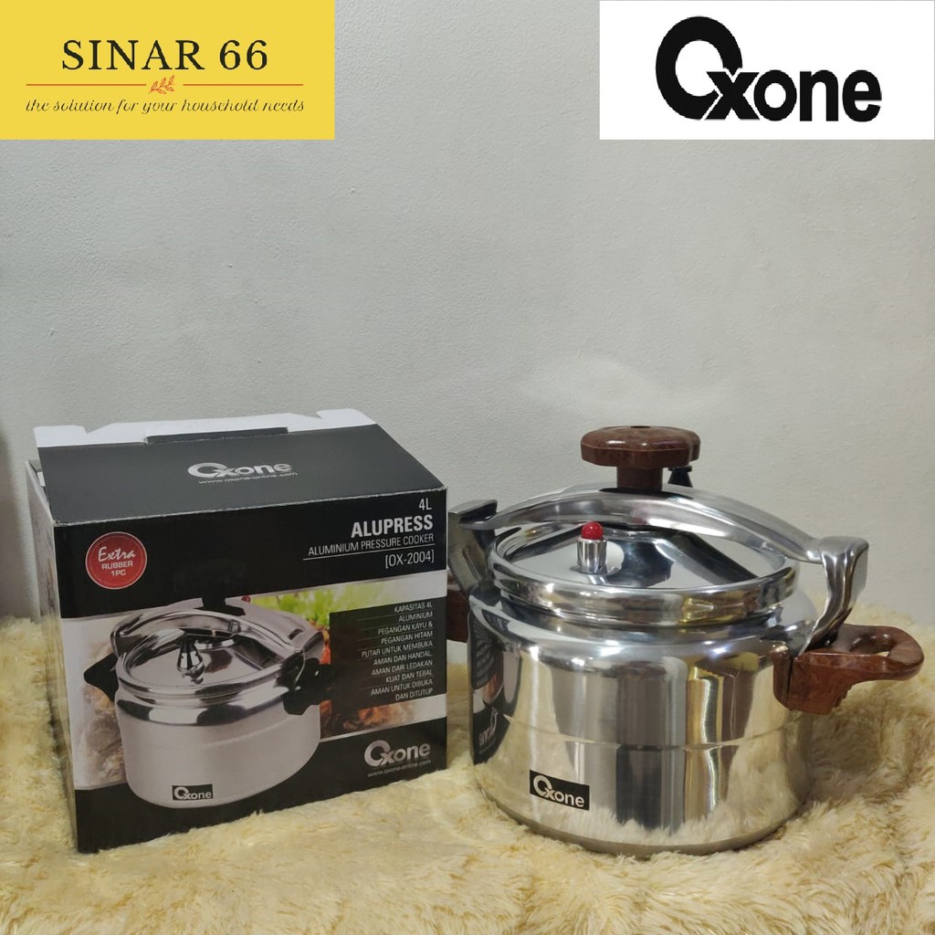 Jual OXONE PANCI PRESTO ALUMINIUM PRESSURE COOKER 4 L OX 2004 OX2004 | Shopee Indonesia