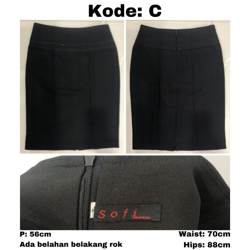 Jual PRELOVED Rok Hitam Span / Rok Kerja Hitam Formal The Executive dan Sofi Indonesia | Shopee ...