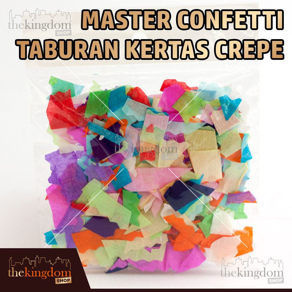 Jual Master Confetti Taburan Kertas Crepe / Konfeti Krep | Shopee Indonesia