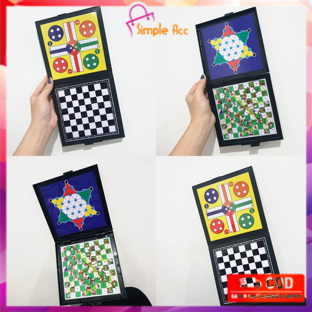 Jual ~COD~DO-M59 Magnetic Board Games 5in1 Permainan Papan Catur Magnet ...