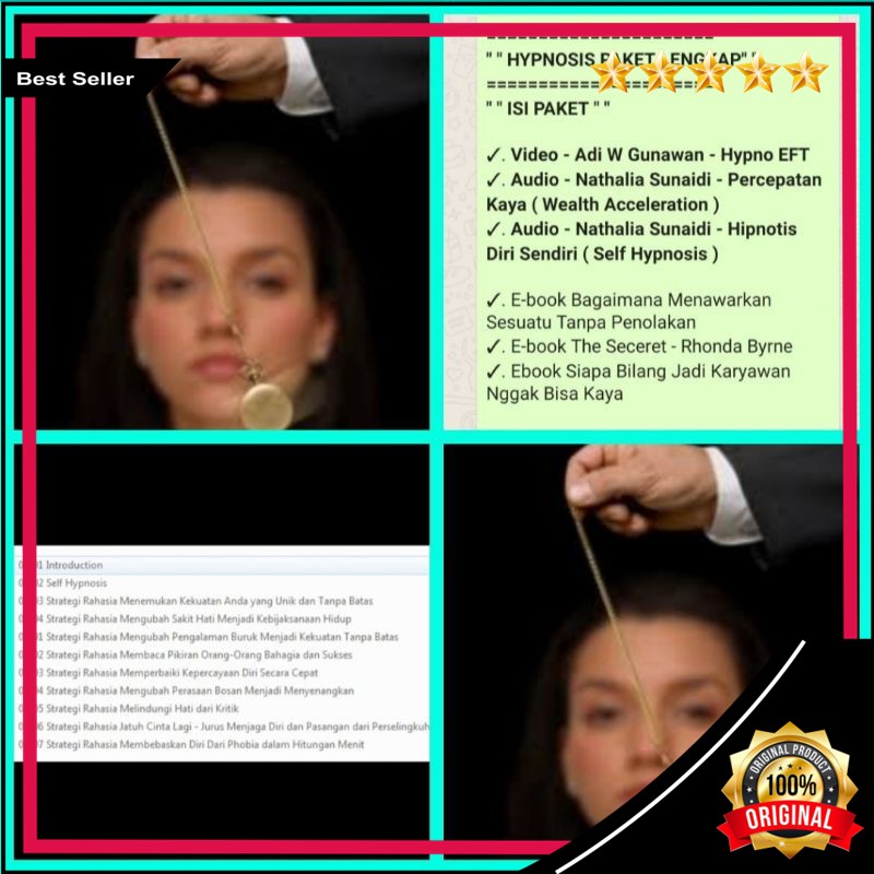 Jual Terbaru Paket Lengkap Hipnotis diri sendiri dan orang lain - Self Hypnosis terbaik Original ...
