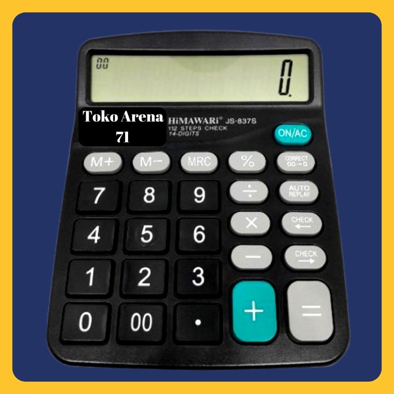 Jual Kalkulator Calculator 14Digit 2 Power Big Display HIMAWARI JS-837s ...