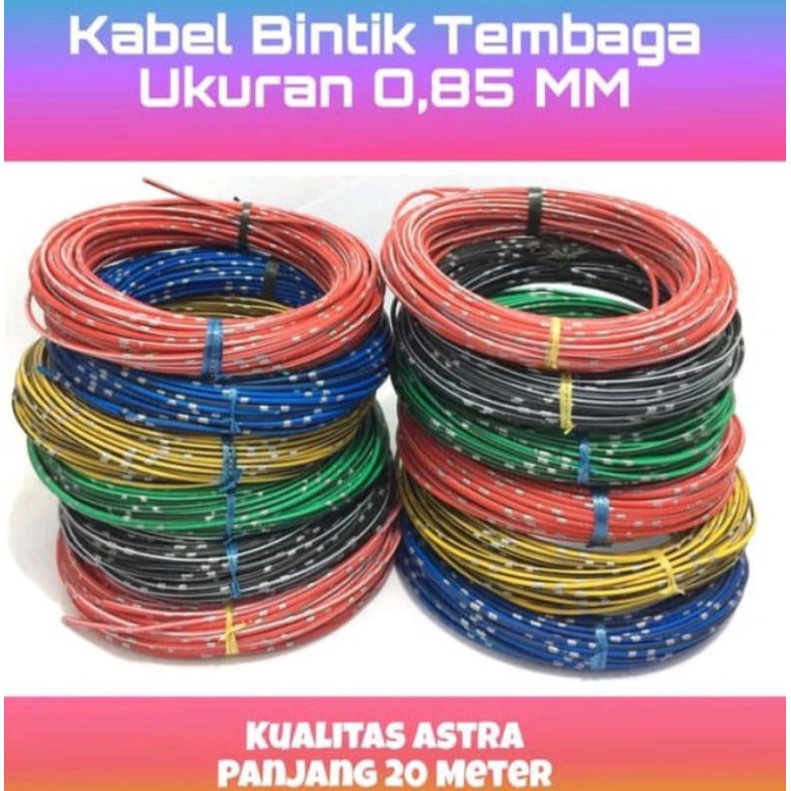 Jual kabel engkel bintik tembaga 0,85 dan 1,25 Panjang 20 Meter ...