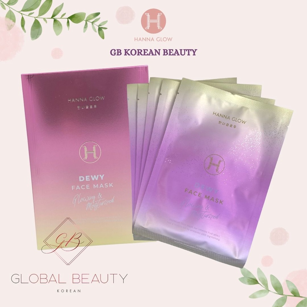Jual Hanna Glow Dewy Face Mask Masker Kecantikan Wajah Glowing Korea Original Terbaru | Shopee ...