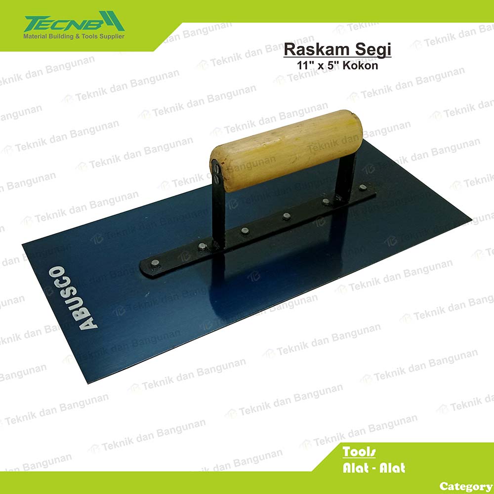 Jual Raskam Plat Plester Tembok Gagang Kayu Sendok Semen Plat Abusco 11 ...