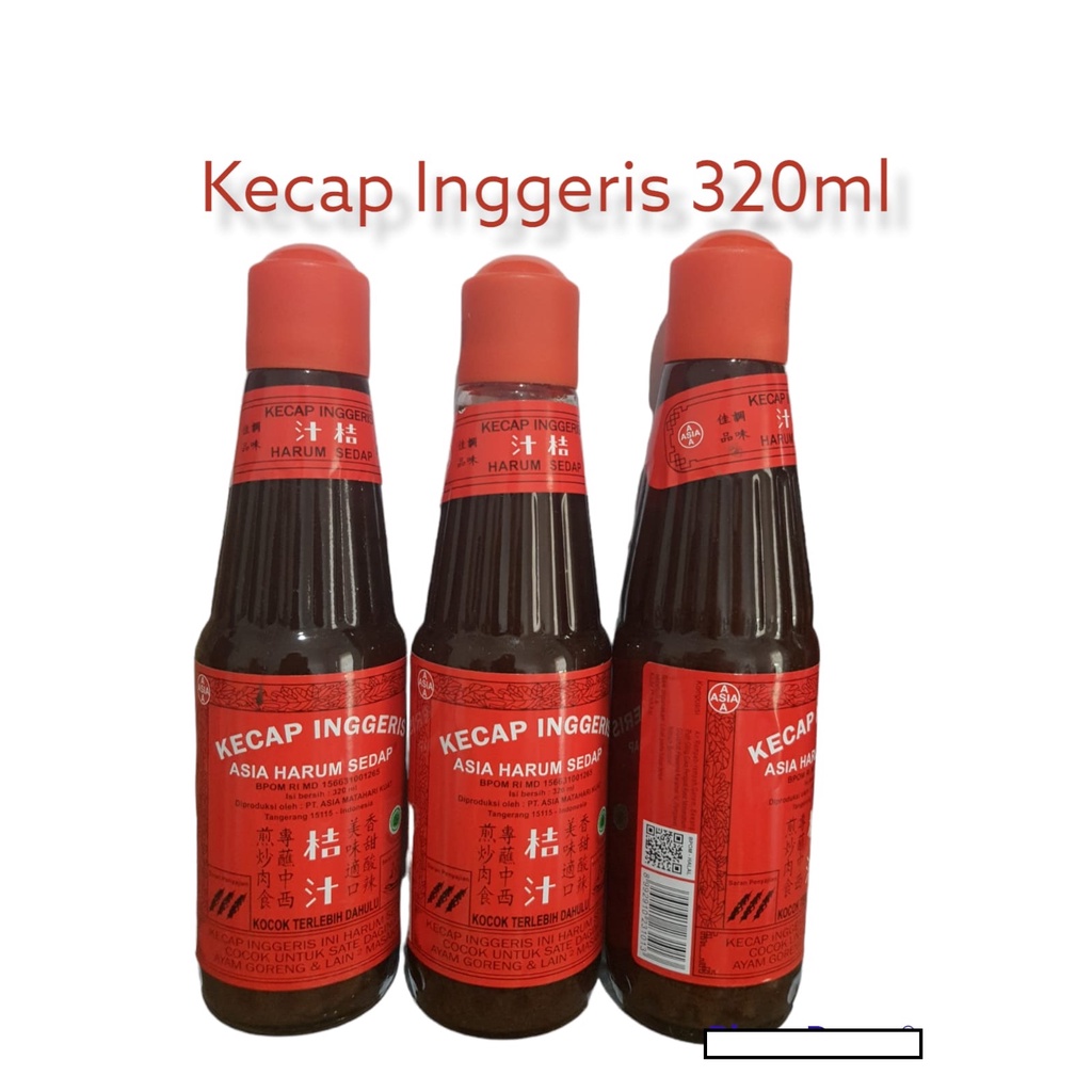 Jual Kecap Inggeris 320ml brand Asia Harum Sedap produk HALAL | Shopee ...