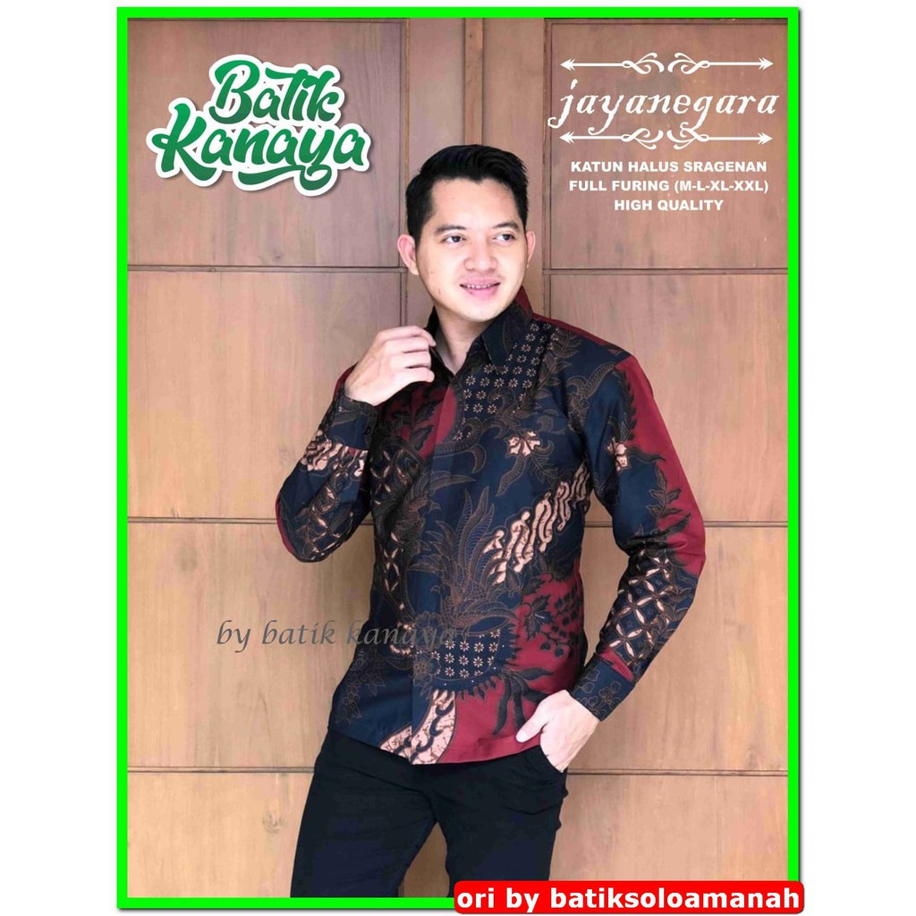 Jual JAYANEGARA KANAYA ATASAN KEMEJA BAJU BATIK PRIA SOLO LENGAN ...