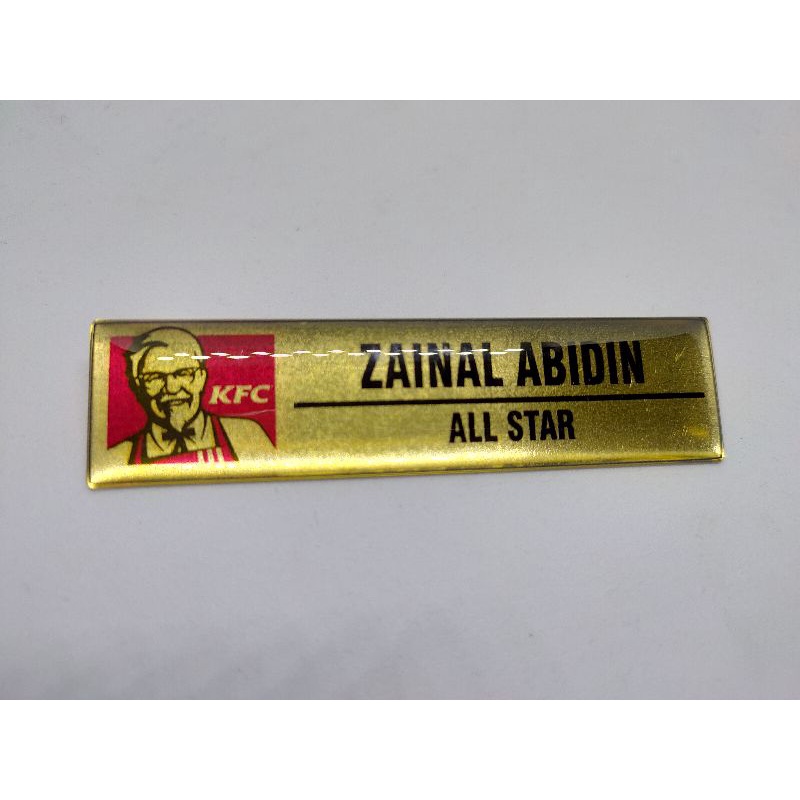 Jual Name Tag /Nama Dada /Papan Nama KFC | Shopee Indonesia