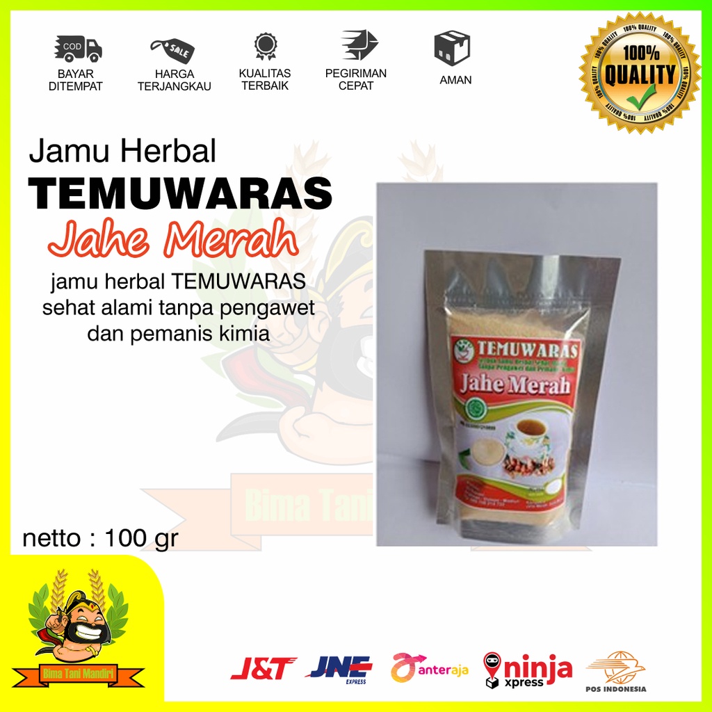 Jual jamu herbal jahe merah alami tanpa pengawet dan pemanis kimia ...