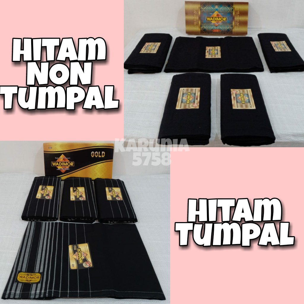 Jual Sarung Wadimor Polos Warna HITAM Tumpal / Non Tumpal (PARTAI ...