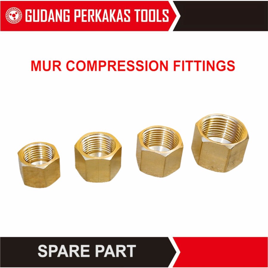 Jual Mur untuk compression fittings sambungan pipa tembaga | Shopee ...