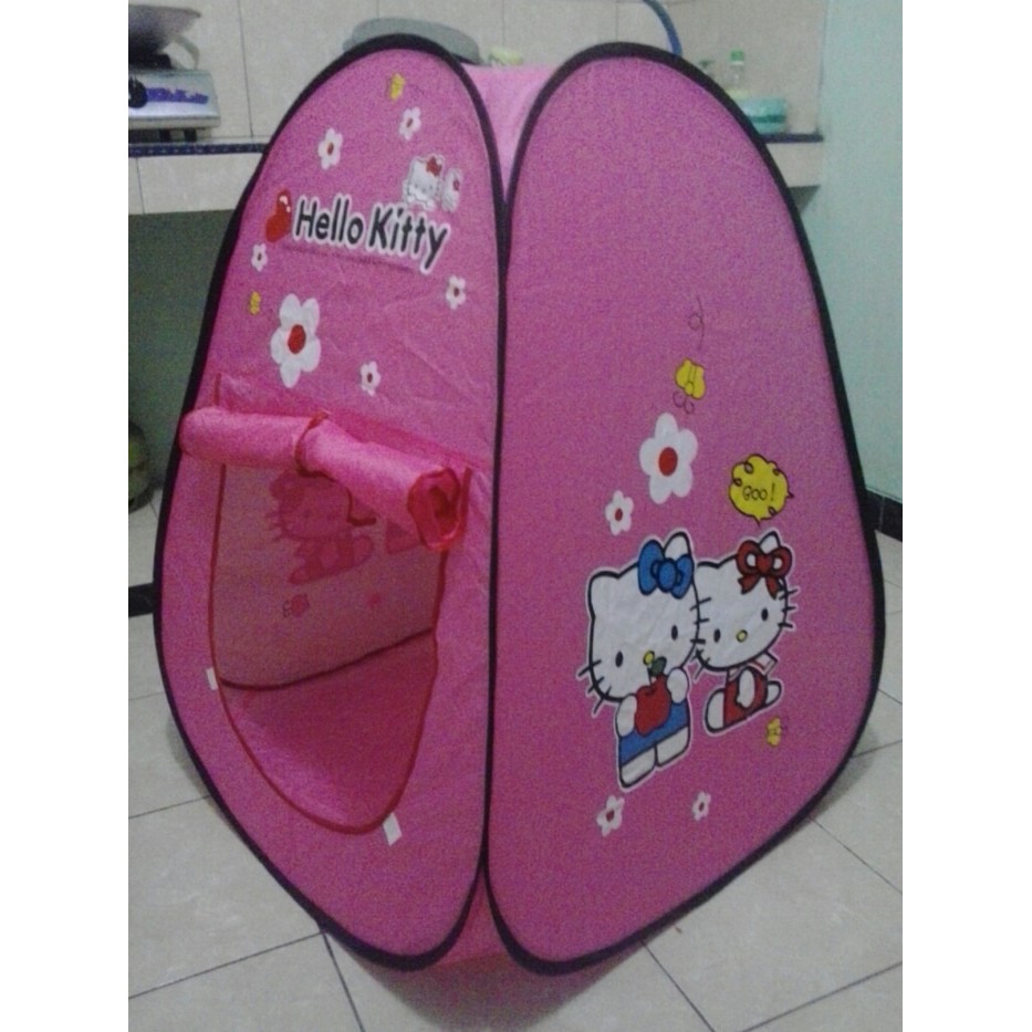 Jual TENDA ANAK SEGITIGA HELLO KITTY 1 Tenda mandi Bola | Shopee Indonesia