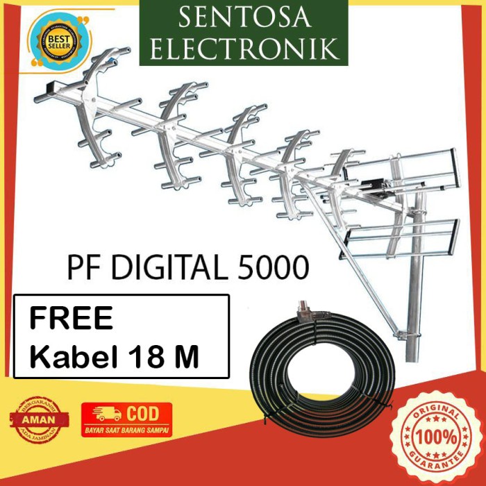 Jual PROMO!! ANTENA DIGITAL/ANTENA LUAR DIGITAL PF 5000 - FREE Kabel 18 ...